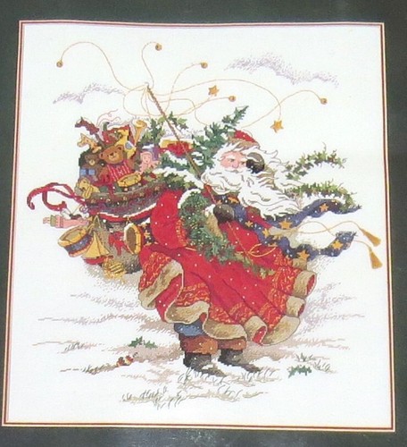 Dimensions+Windswept+Santa+Gold+Collection+8449+Counted+Cross+Stitch ...