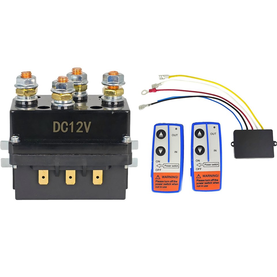 12V 500A Winch Solenoid Contactor Relay Kit Pre-Wired Winch Control Box ...