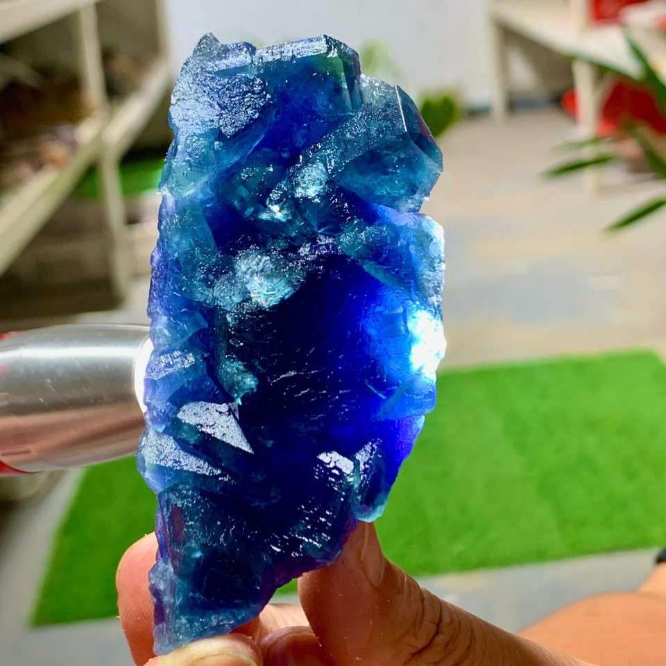 132G Natural Blue Cube Fluorite Mineral Crystal Specimen/China | eBay UK