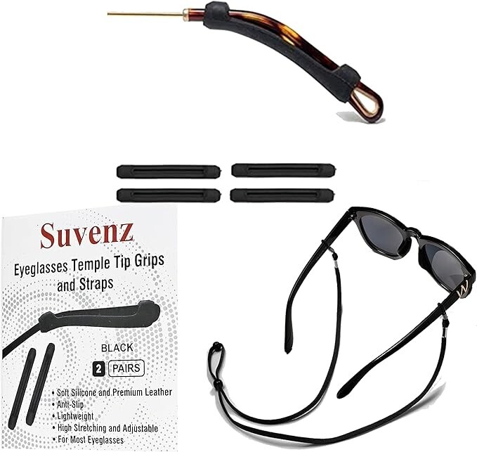 Eyeglasses Ear Grippers, 2 Pairs Soft Silicone Temple Tip Grips ...