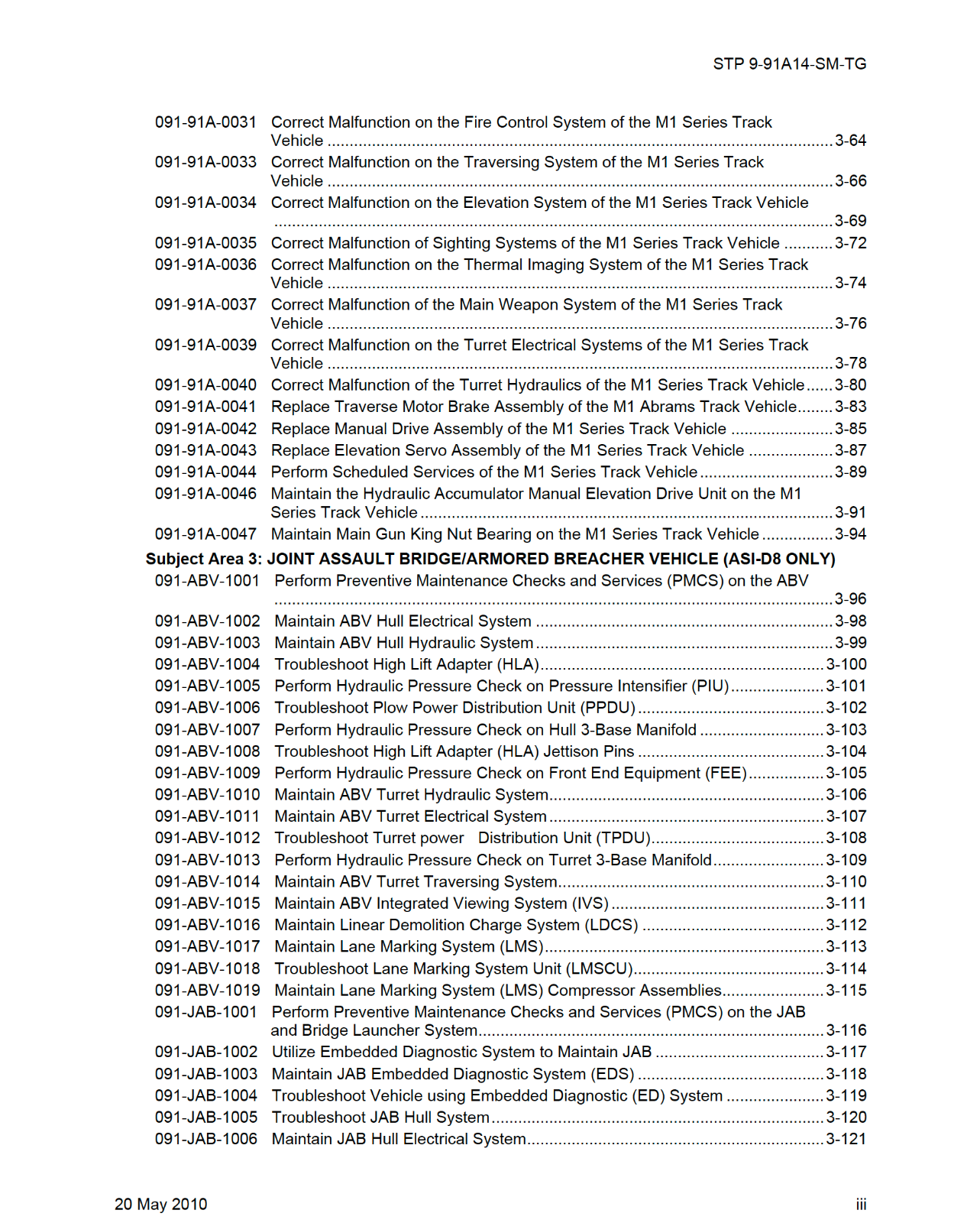 420 Page STP 9-91A14-SM-TG M1 ABRAMS TANK SYSTEM MAINTAINER MOS 91A ...