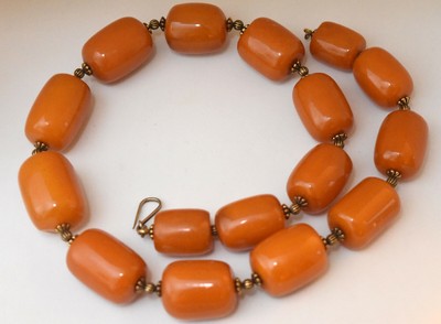 Large Antique Natural Untreated Baltic Butterscotch Amber Necklace 153 ...
