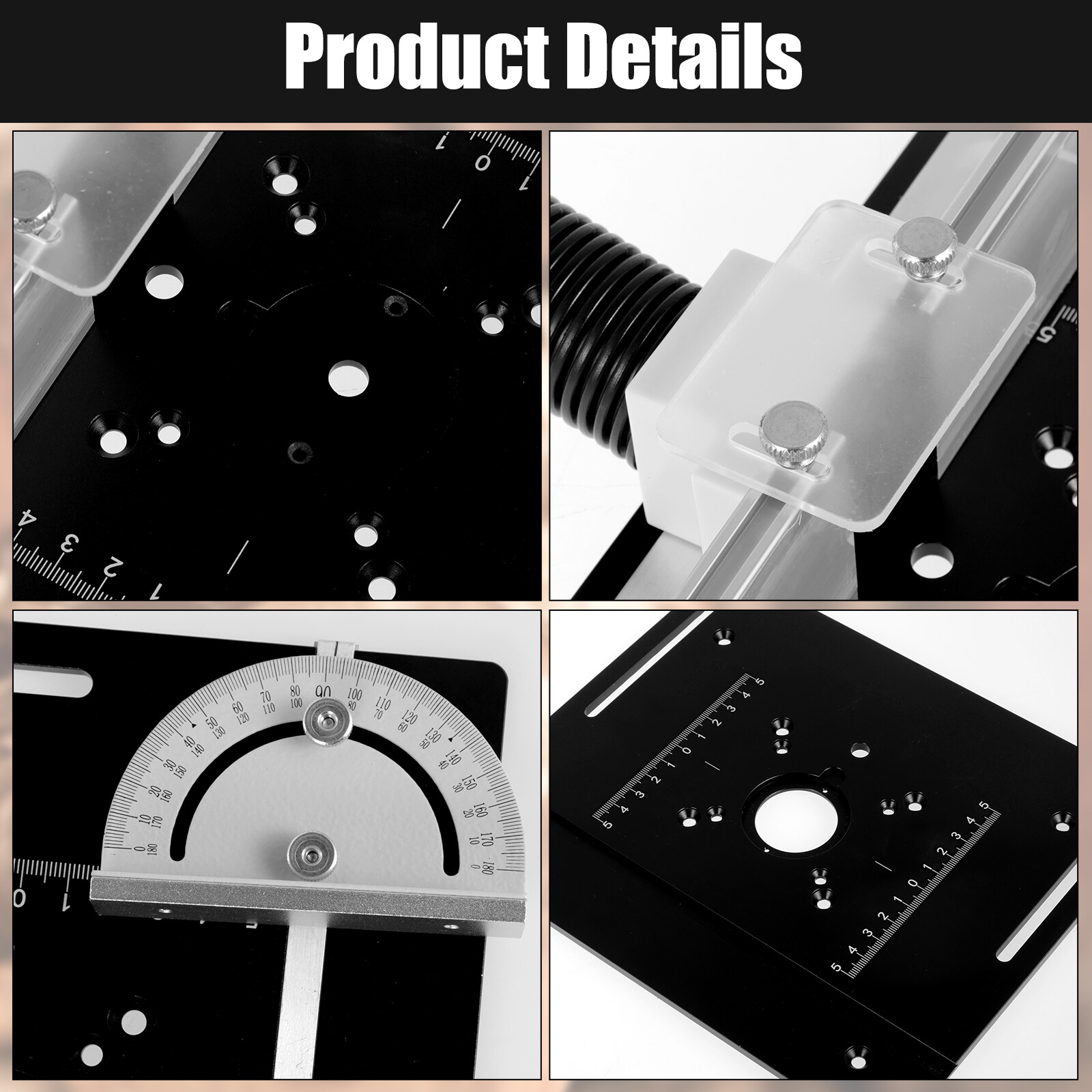 Router Table Insert Plate Aluminum Alloy Portable Milling Machine Flip ...