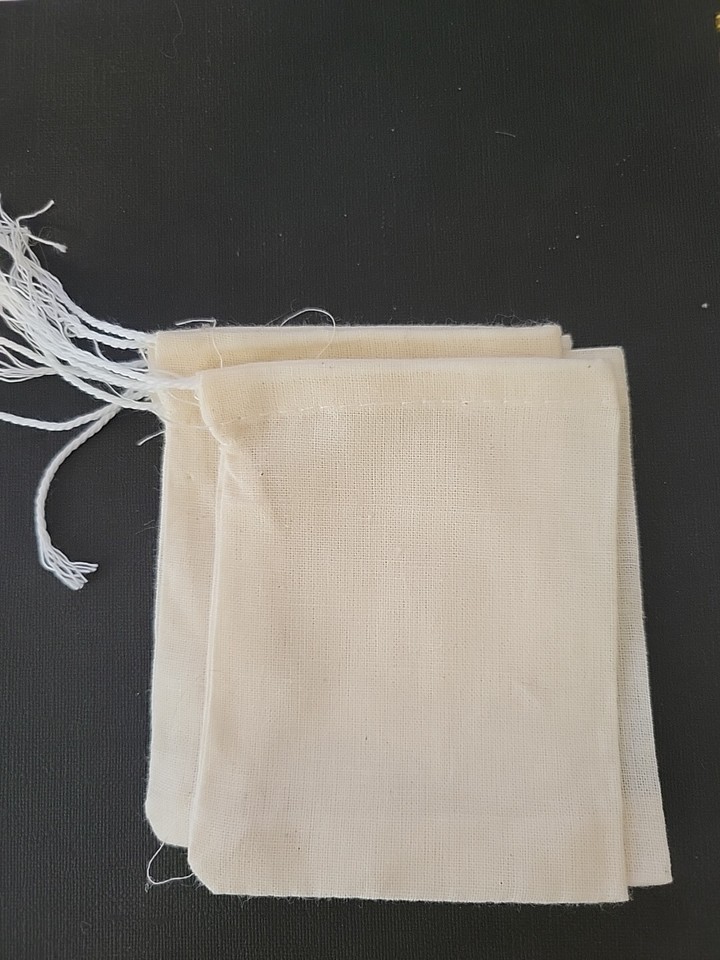 Cotton Single Drawstring Reusable Storage Natural 100% Cotton Muslin ...
