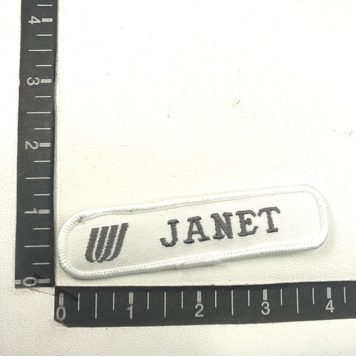 3 & 3/4” First Name JANET Patch 93I3 | eBay