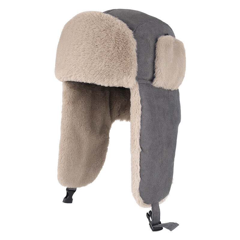 Women Men Winter Hat Russian Ushanka Aviator Hats Snow Eskimo Hat with ...