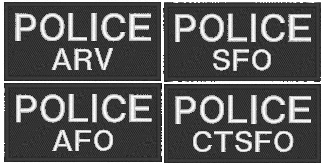 AFO SFO ARV CTSFO Police Identifier Patch Hook Backed | eBay UK