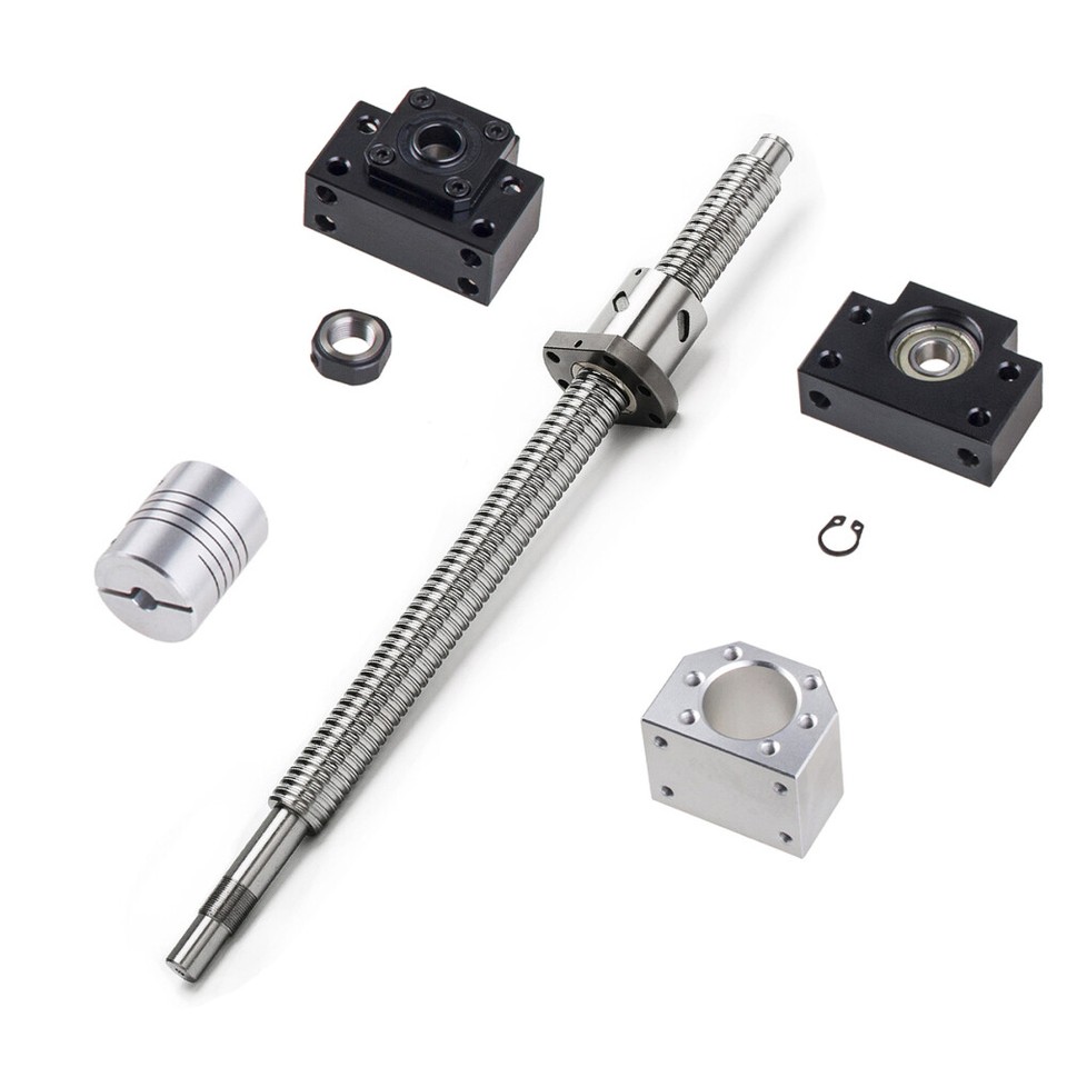 HGR20 Linear Guide Rail HGH20CA Block SFU1605 Ball Screw BF12/BK12 CNC ...