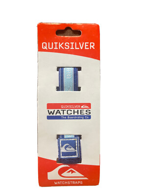 Quiksilver Time Watch-strap band Hook & Loop 22mm Lug L Blue D blue ...