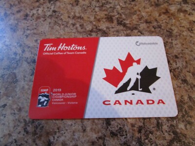 2019 IIHF TEAM CANADA TIM HORTONS TIM CARD ZERO DOLLARS RELOADABLE | eBay