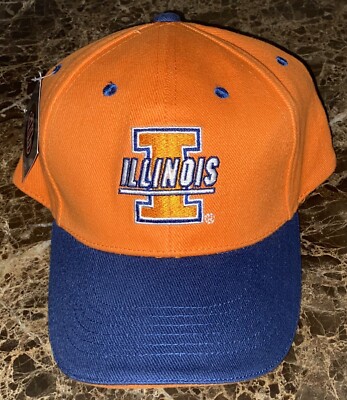 University Of Illinois Fighting Illini Hat NEW Adjustable Strap Blue ...