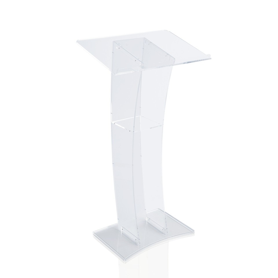 Acrylic Clear Podium Plexi-glass Pulpit School Conference Church Curve ...