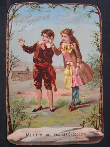 Cacao VAN-HOUTEN: Rare Grand Chromo Carton épais, Enfants et Montre à ...