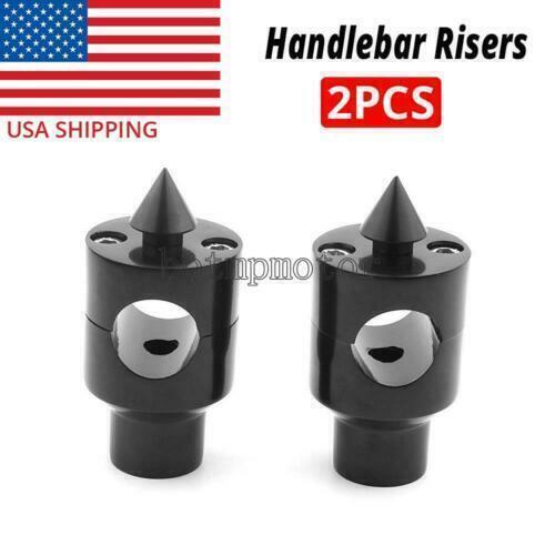 Black 1" Inch Motorcycle Handlebar Risers for Harley Dyna Softail ...
