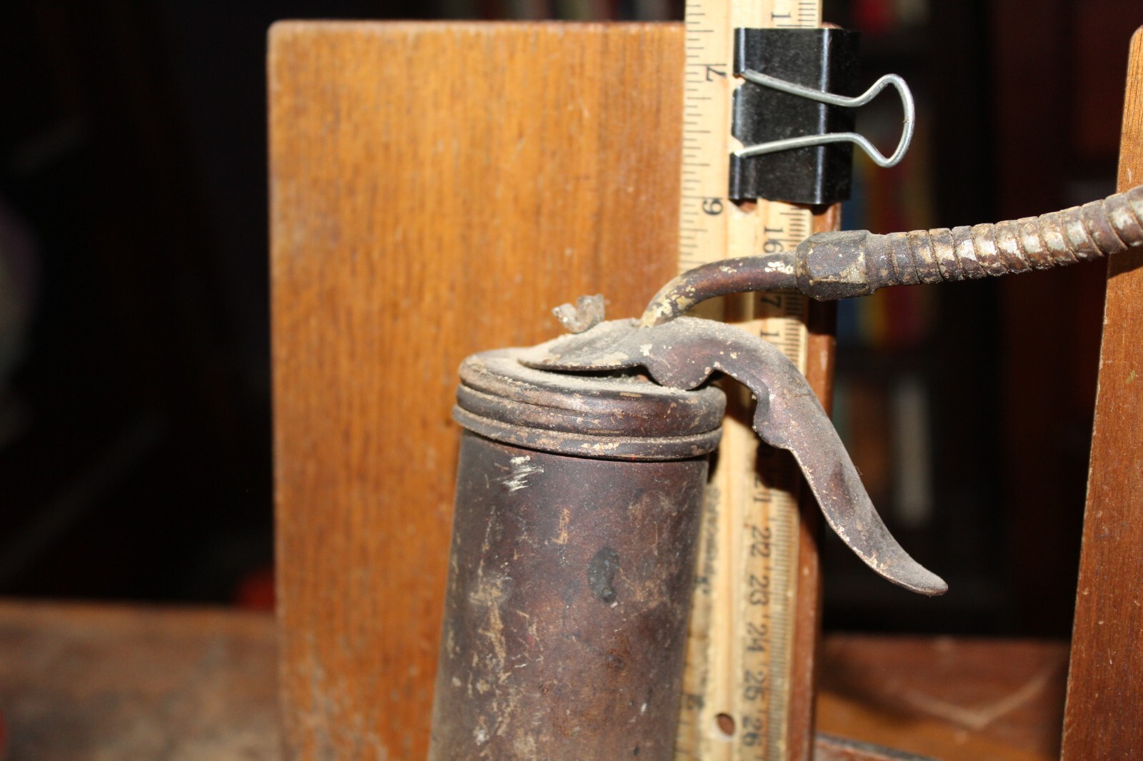 Vintage Metal Oil Can Oiler Hand Pump | eBay