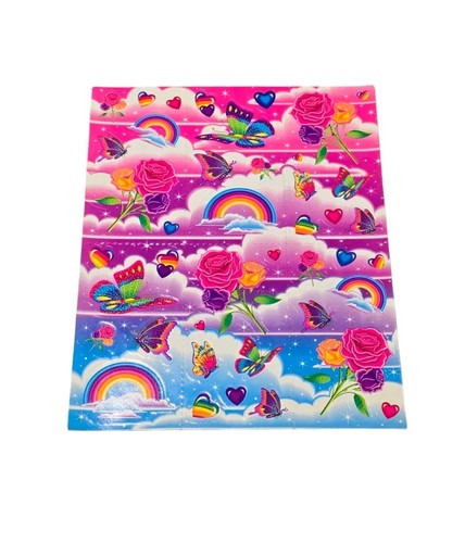 Vintage Lisa Frank 90's Roses Rainbows and Butterflies Full Sticker ...