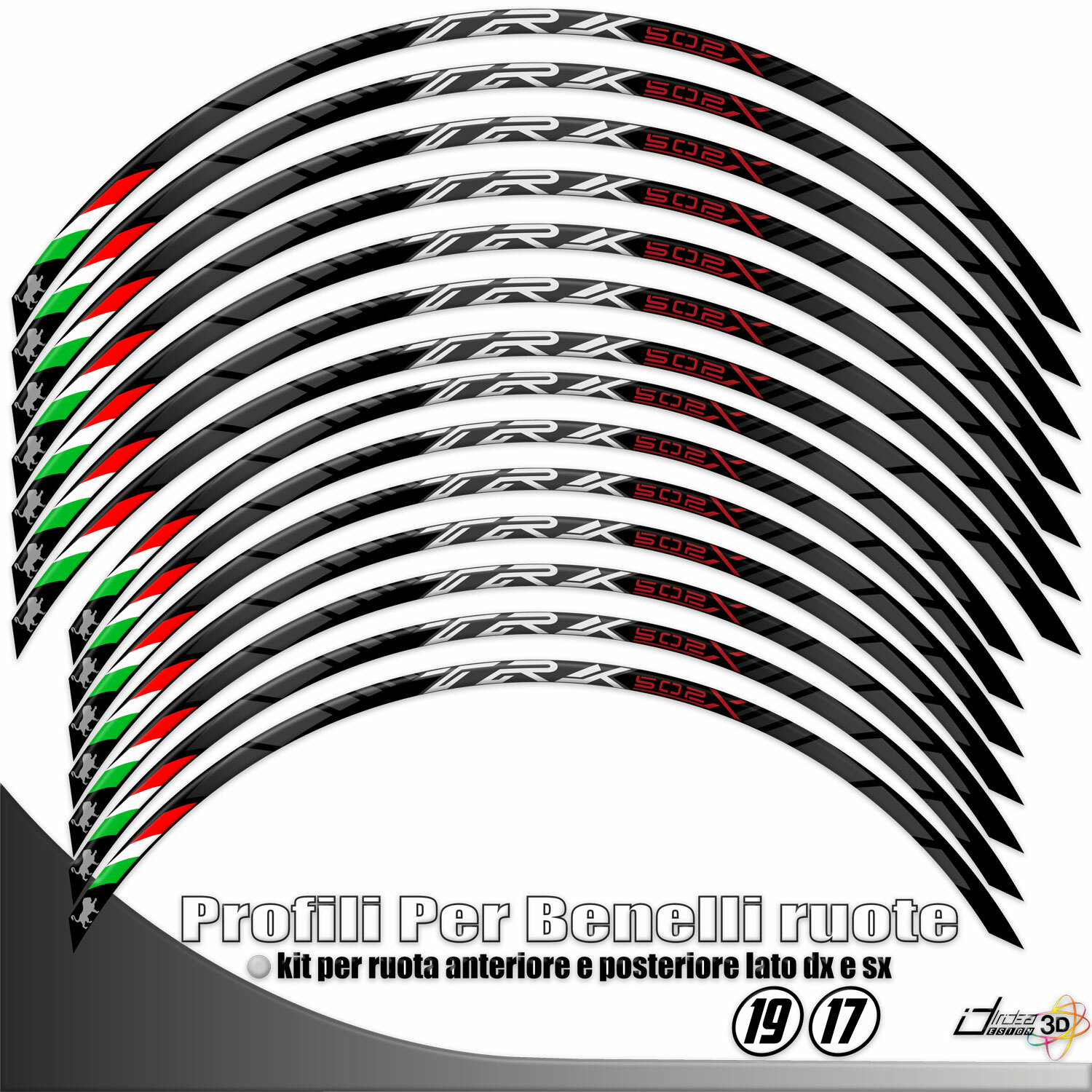 Trims Stickers Wheels Silver For Benelli 500 Trk 502 X 2019-2020 | eBay