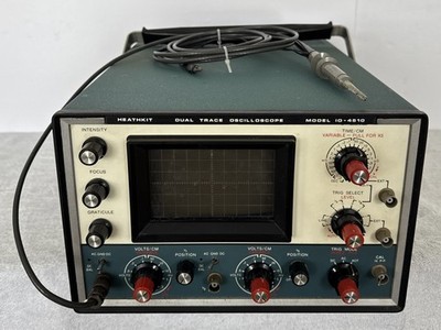 Heathkit Dual Trace Oscilloscope Model IO-4510 with Probes Powers On ...