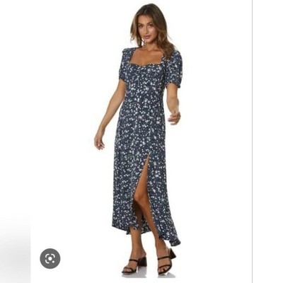 Rue Stiic Maya Blue Split Dress Size Small | eBay