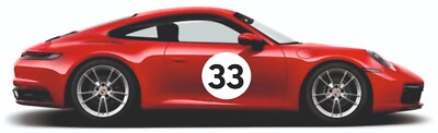 RACING DOOR NUMBERS x2 - 16 INCH - ROUNDALS - VINYL GRAPHICS, VINYL ...