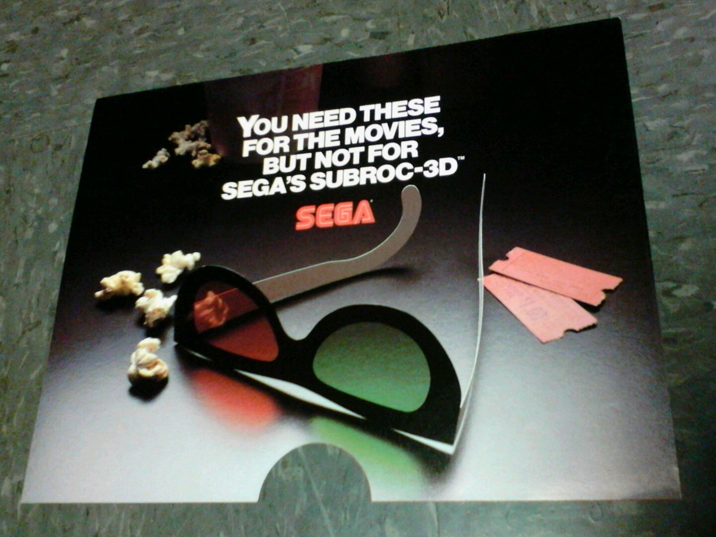 Sega SUBROC 3D Arcade Video Game flyer- good original--folds out!! | eBay