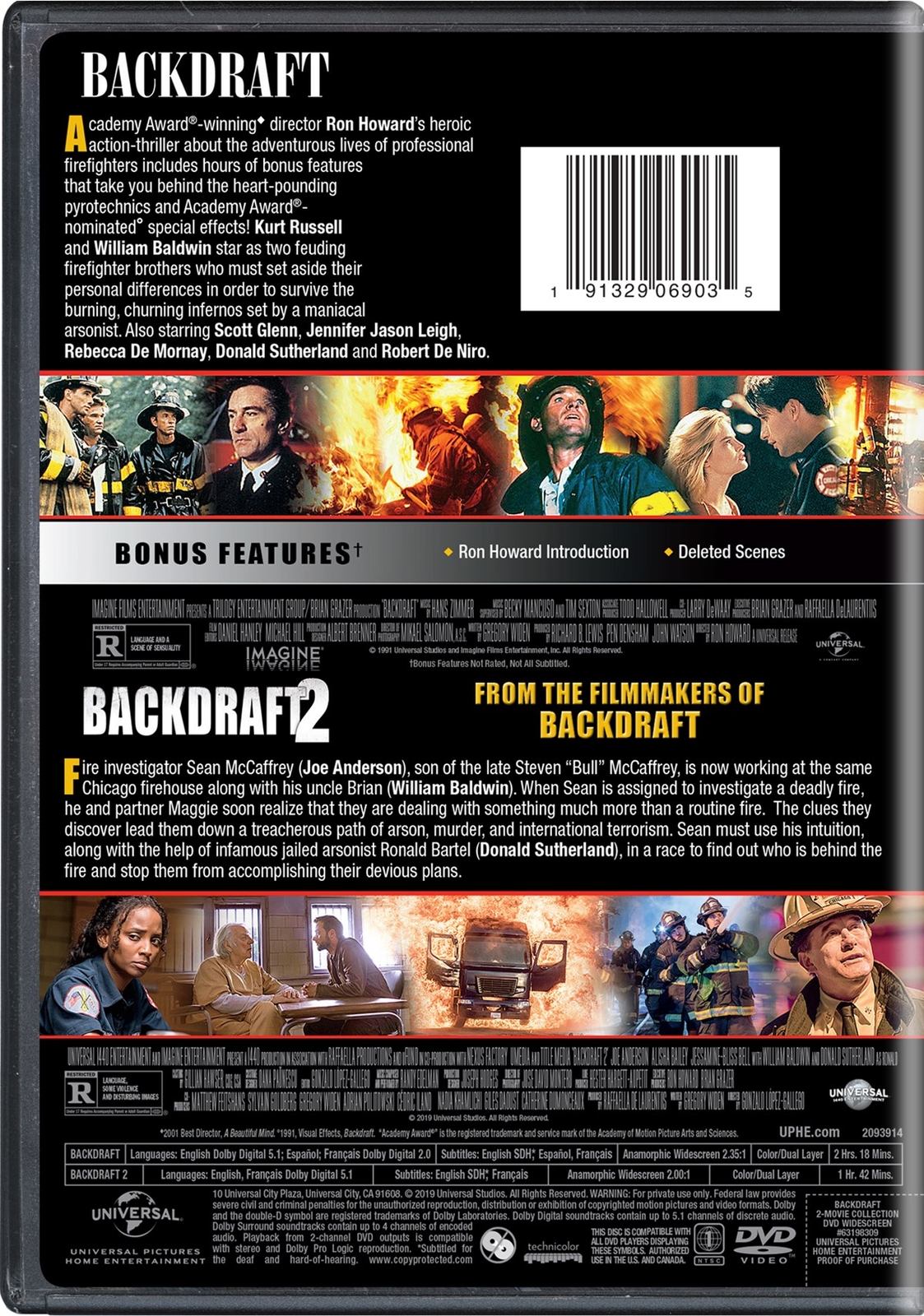 Backdraft 2-Movie Collection DVD Jessamine-Bliss Bell NEW 191329069035 ...