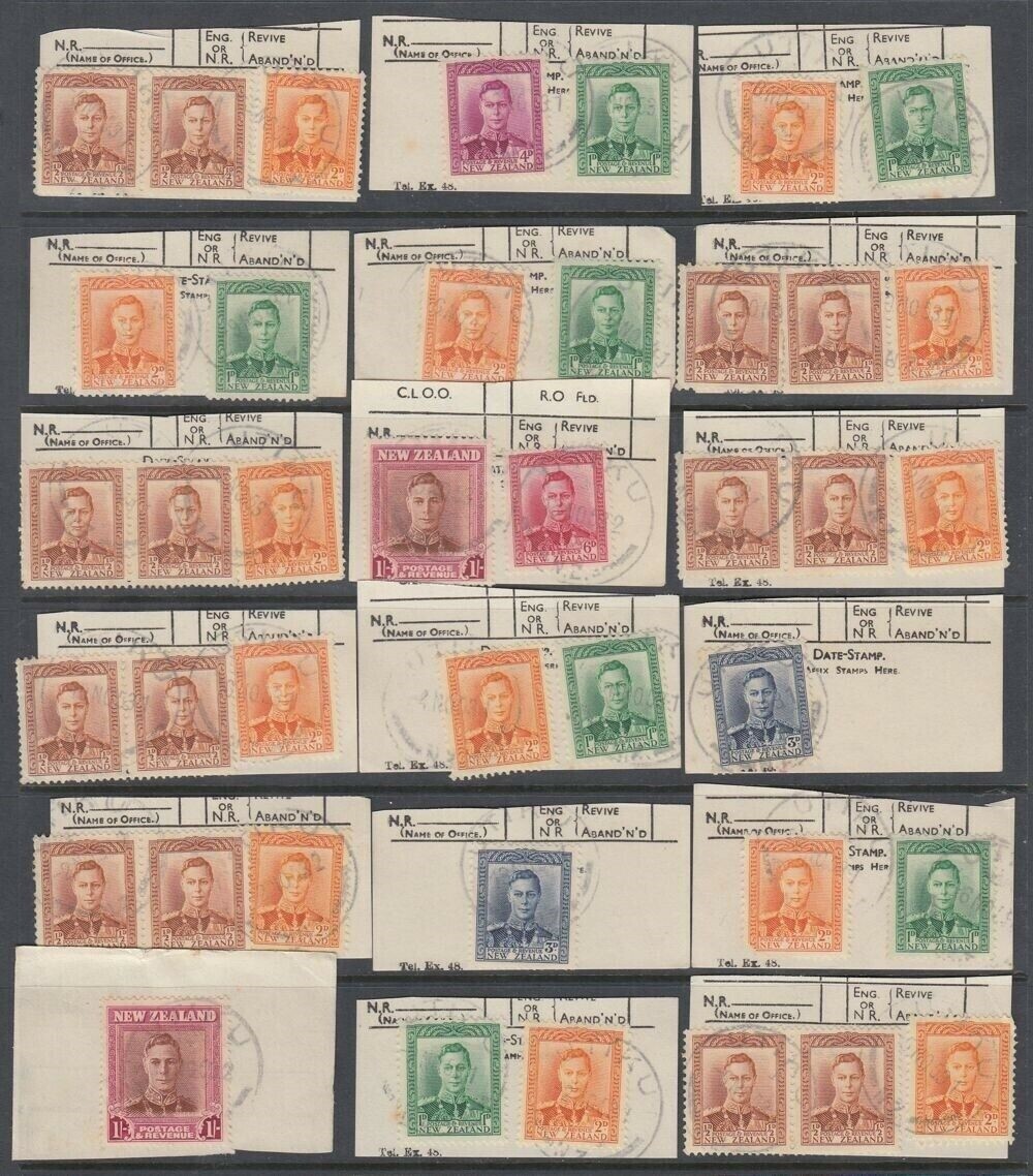 NEW ZEALAND 1953 UTIKU (WG) "J" CLASS POSTMARK GROUP (x18) (ID:29 ...
