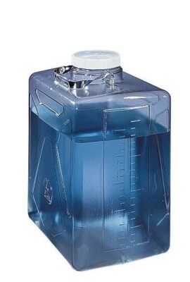 THERMO NALGENE 5-Gallon 20L Graduated Rectangular PC Carboy w/ Metal ...