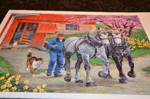 Back in the Harness 300 pc Bits & Pieces jigsaw puzzle, draft horses ...