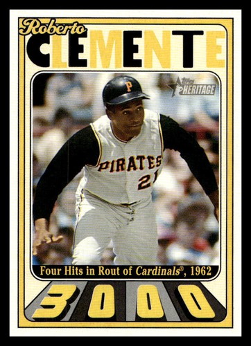 2021 Topps Heritage HN Roberto Clemente Road to 3,000 Hits C3K-7 ...