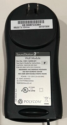 SOUND STATION 2 POLYCOM 2201 16020 601 Power Supply Wall Module | eBay