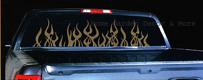 GOLD FLAME Car Truck SUV REAR Back Window Tinted Tint Dark Film 20"x64 ...