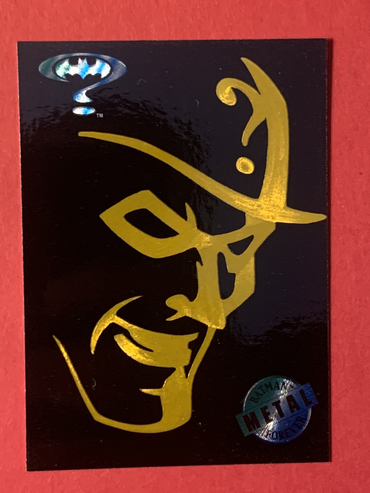 THE RIDDLER 1995 METAL BATMAN FOREVER Gold Blaster TRADING CARD #9 of ...