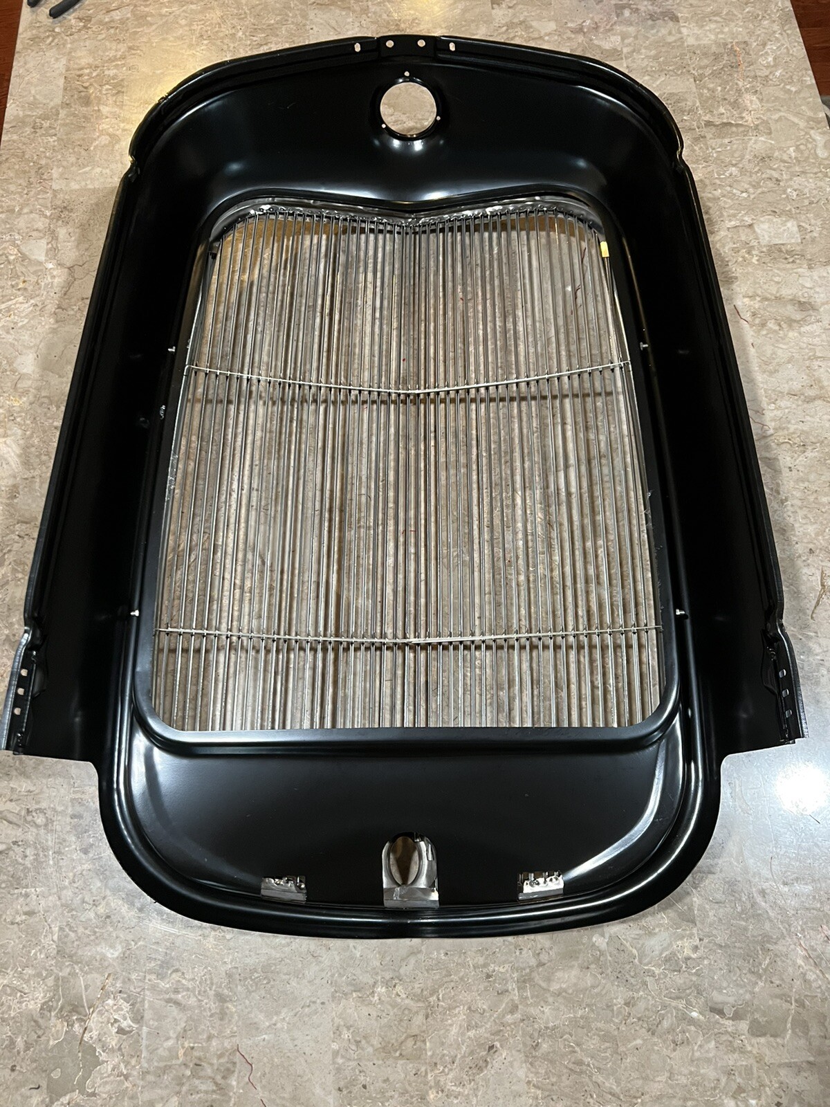 1932 Ford Hot Rod Steel Radiator Shell w Hole & Stainless Grille Insert ...