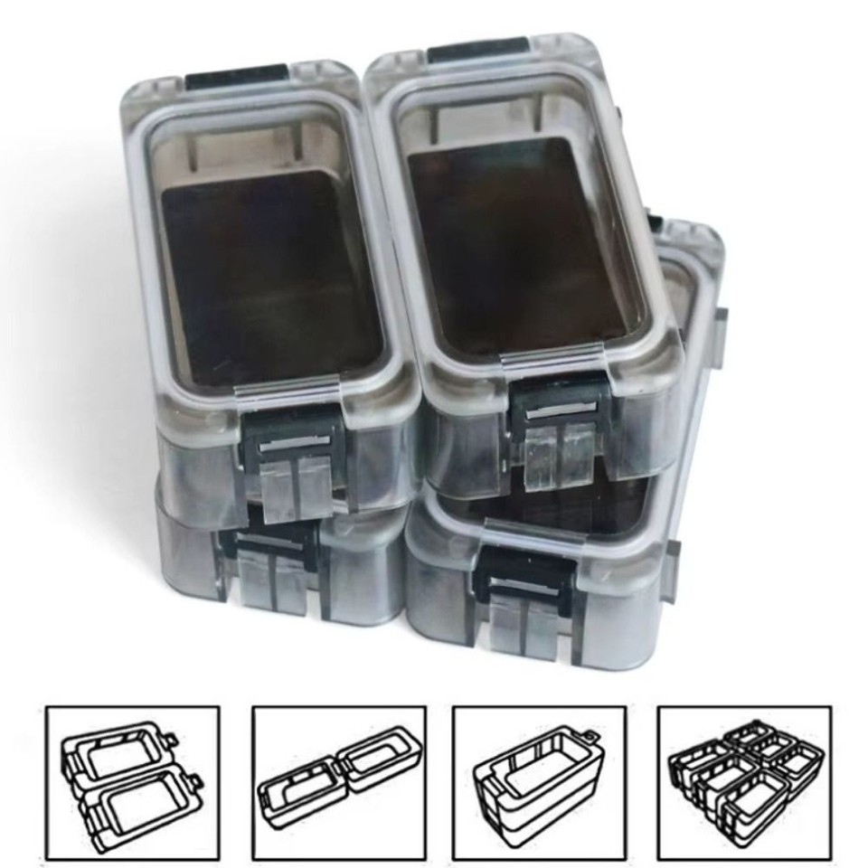 3Pcs Magnetic Bait Storage Box Luminous Fishing Tackle Box Fishing ...
