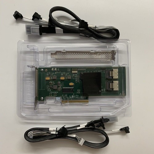 LSI SAS2008-8I SATA 9211-8i 6Gbps 8 Ports HBA PCI-E RAID Card+2 8087 ...