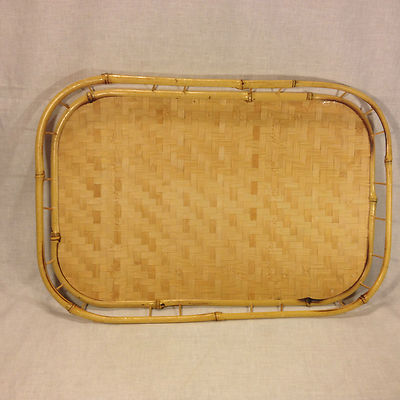 Bamboo Hand Woven Large Serving Tray | eBay