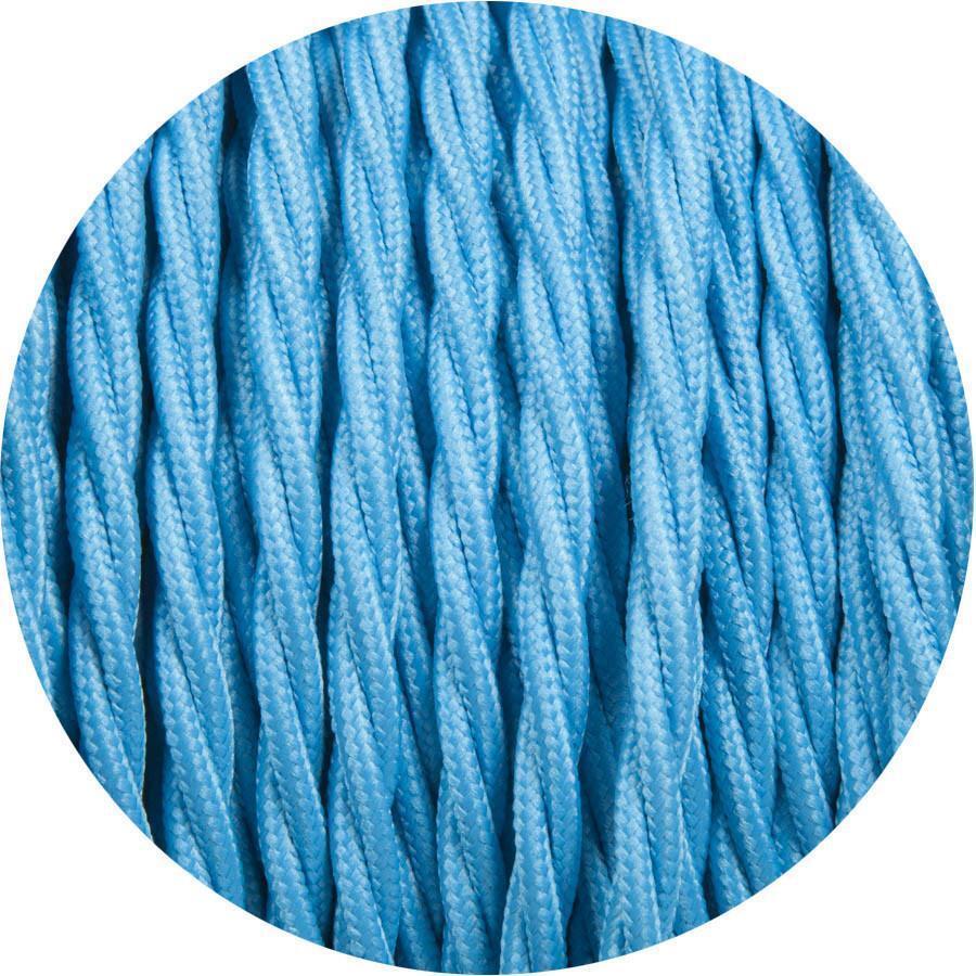 2/3 Core Twisted Braided Fabric Cables Vintage Style Coloured Wire Lamp ...