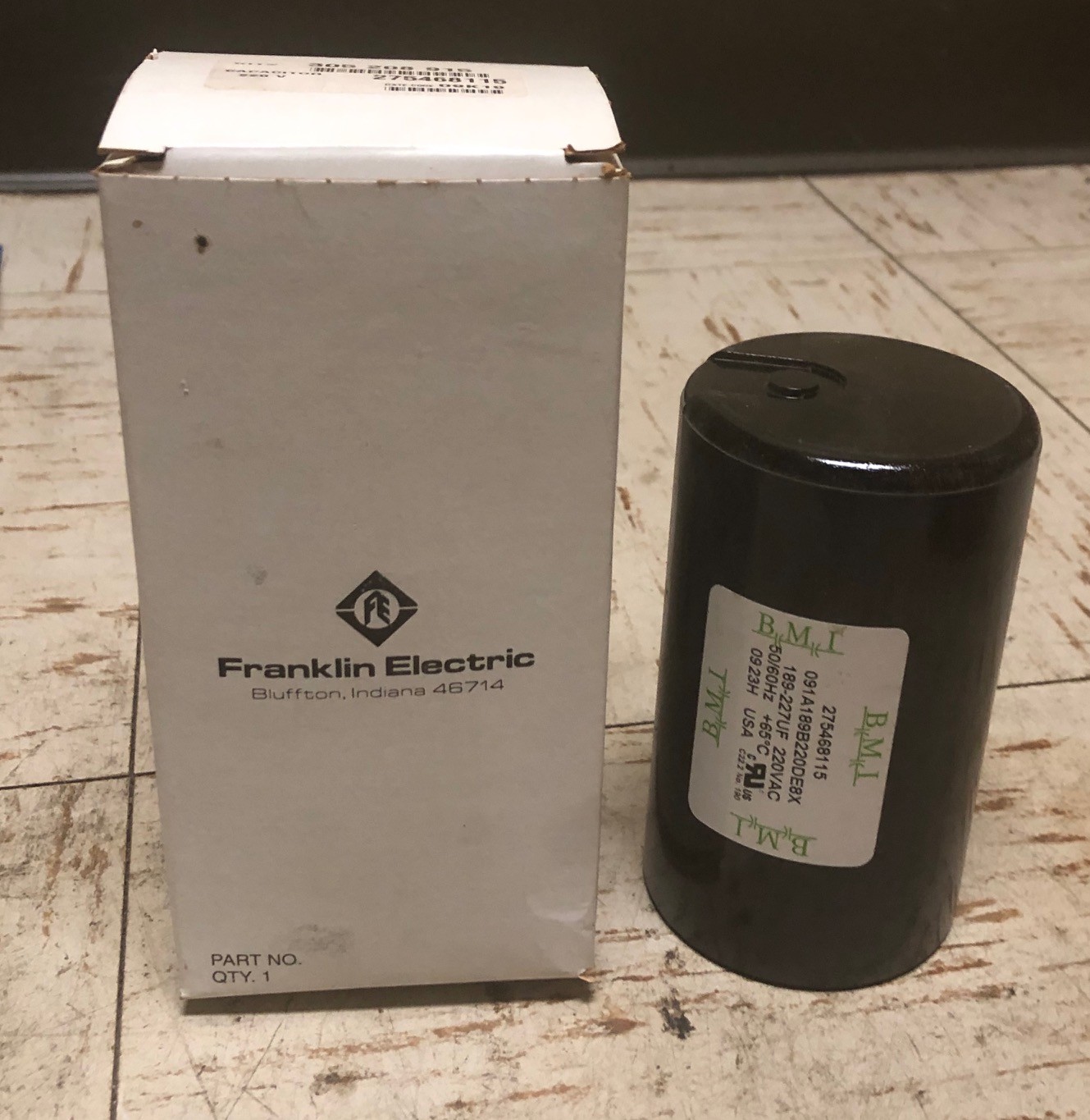 Franklin Electric Capacitor Kit # 305208915 220 V | eBay