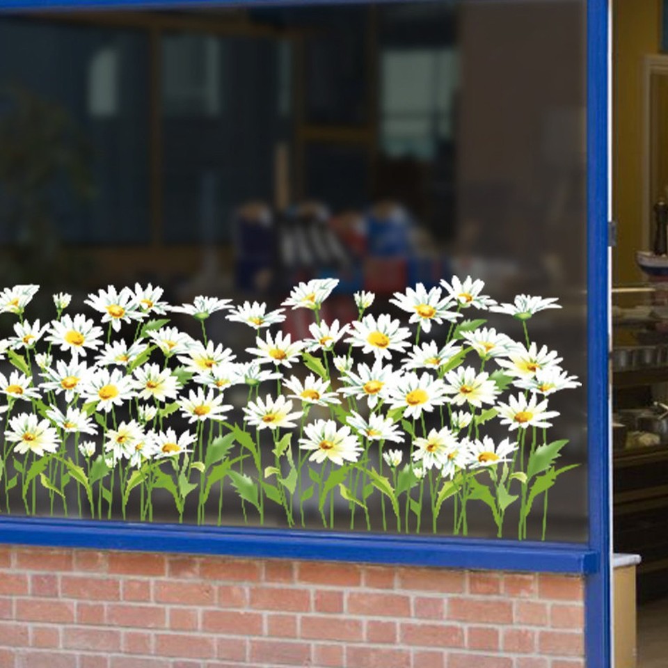 Daisy Flower Sticker Large Flower Decal Wall Art Decor for Kitchen ...