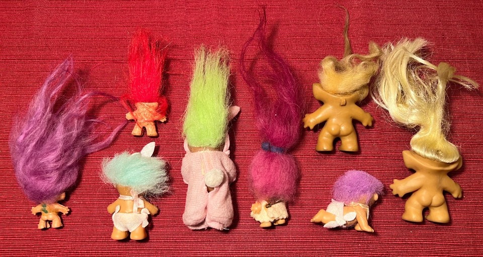 8x Vintage Troll Doll Collection with Baby Troll - One Lot | eBay