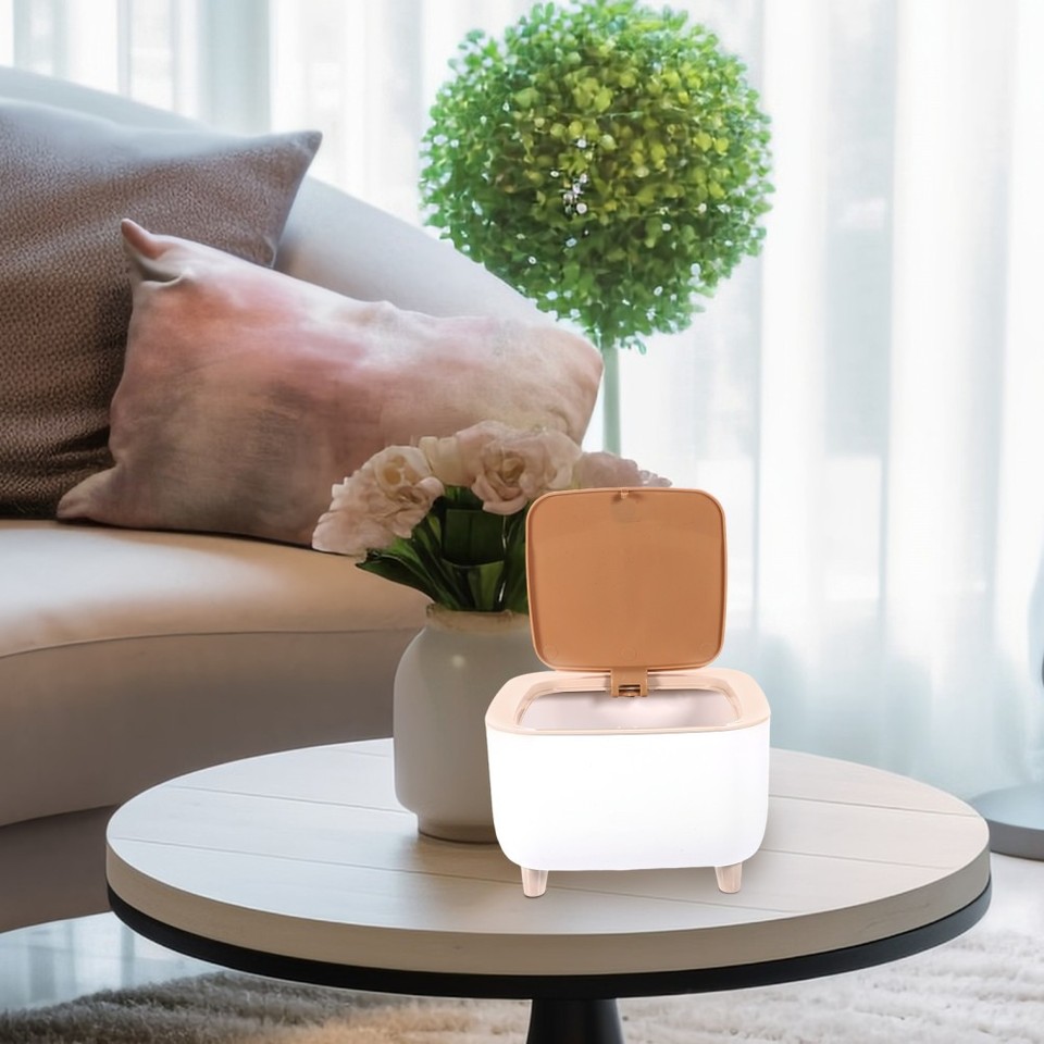 Contenitore Di Rifiuti Piccolo Bidone Della Spazzatura Coperchio | eBay