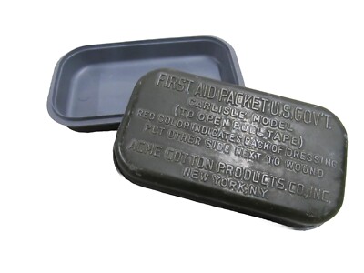 WW2 US Tenite Plastic First Aid Packet Carlisle Model CONTAINER ONLY ...