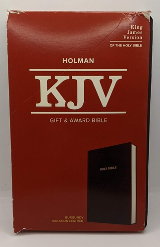 KJV Gift and Award Bible, Burgundy Imitation Leather, Red Letter, Pure ...