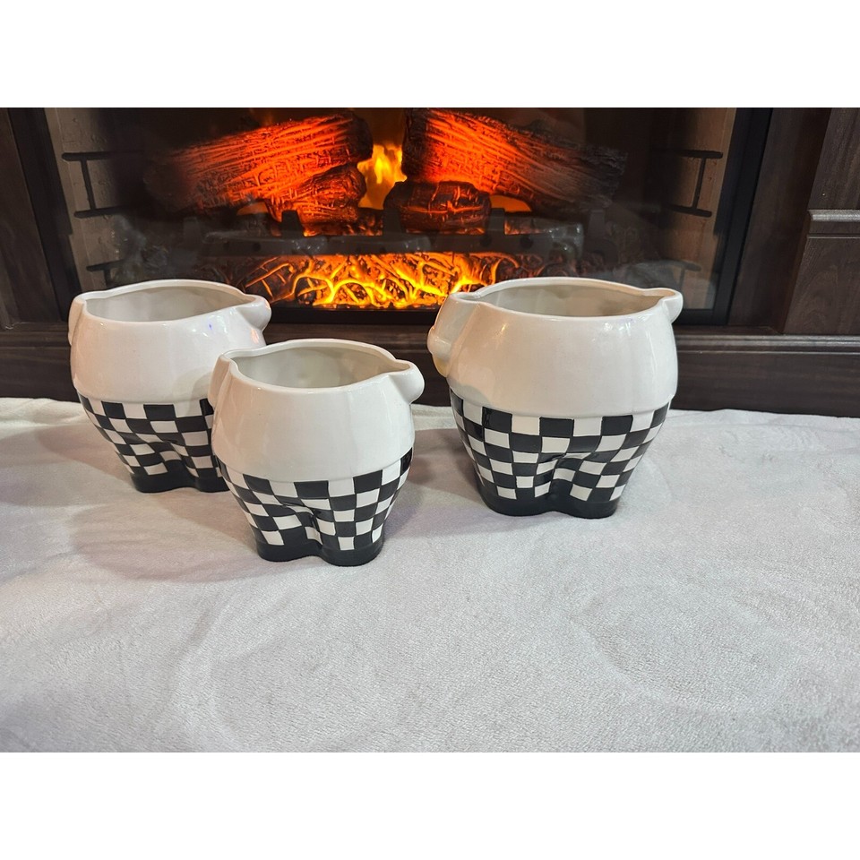 Chef Cookie Jar Set Vintage Ceramic Kitchen Decor Chef Figurines 5 ...