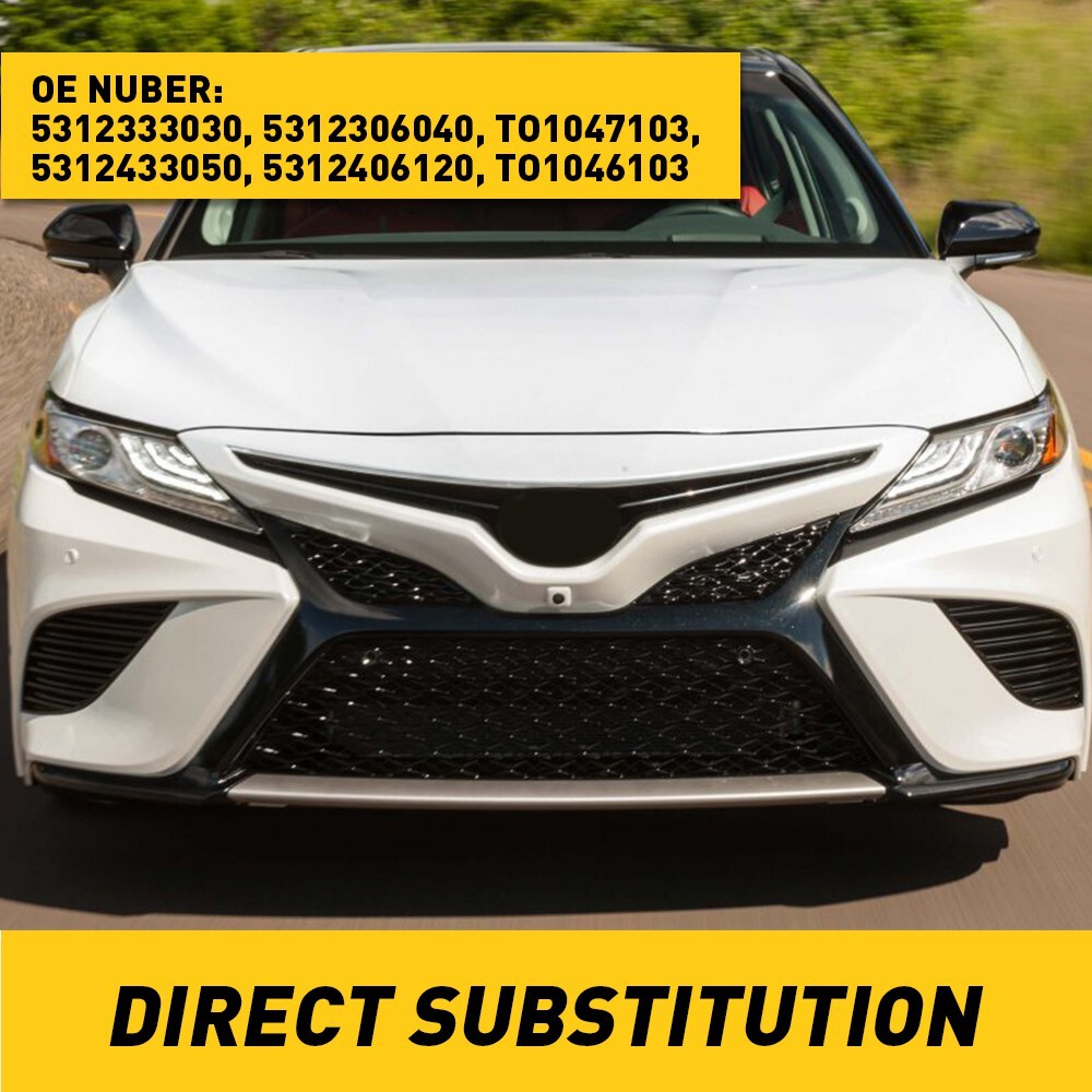 Front Bumper Grille Set For Trim Molding 2018 2019 2020 Toyota Camry SE ...