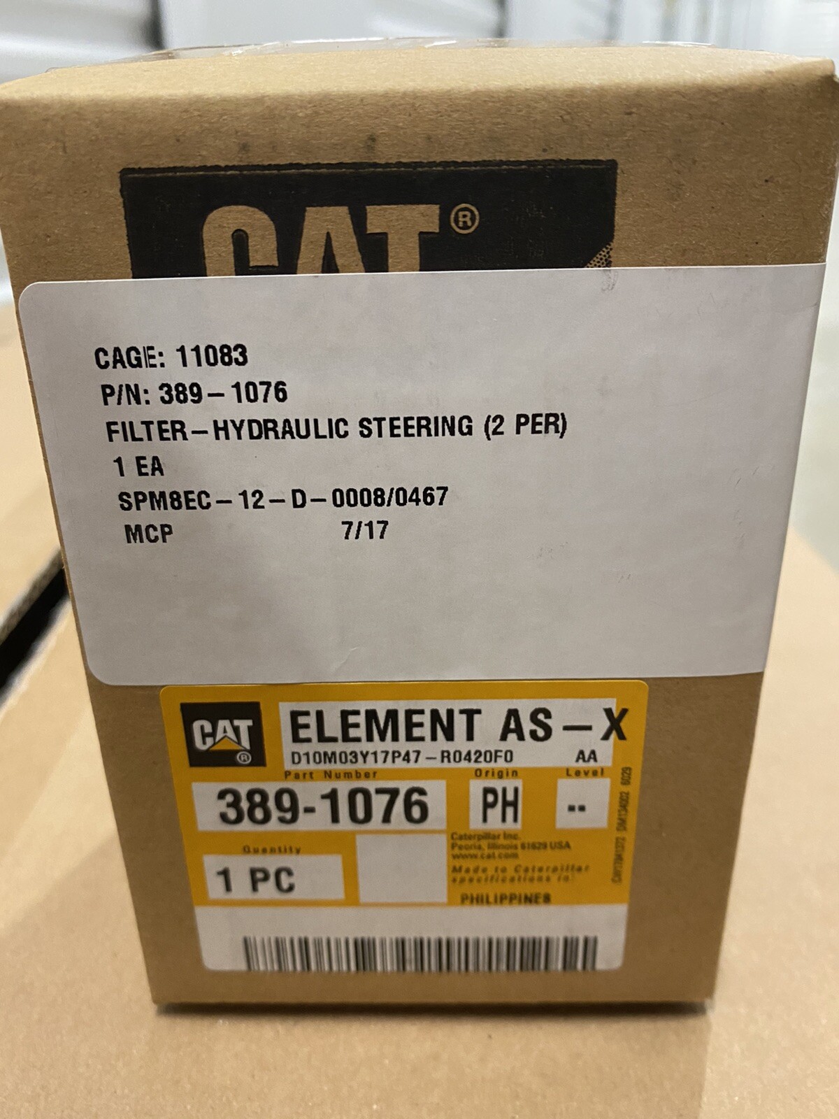 CATERPILLAR 3891076 - Cross reference oil filters
