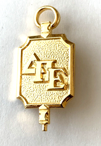 Vintage Gold Filled Delta Pi Epsilon Watch FOB Key Pin Fraternity 1976 ...