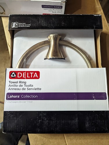 Delta 73846-CZ Lahara Towel Ring in Champagne Bronze | eBay