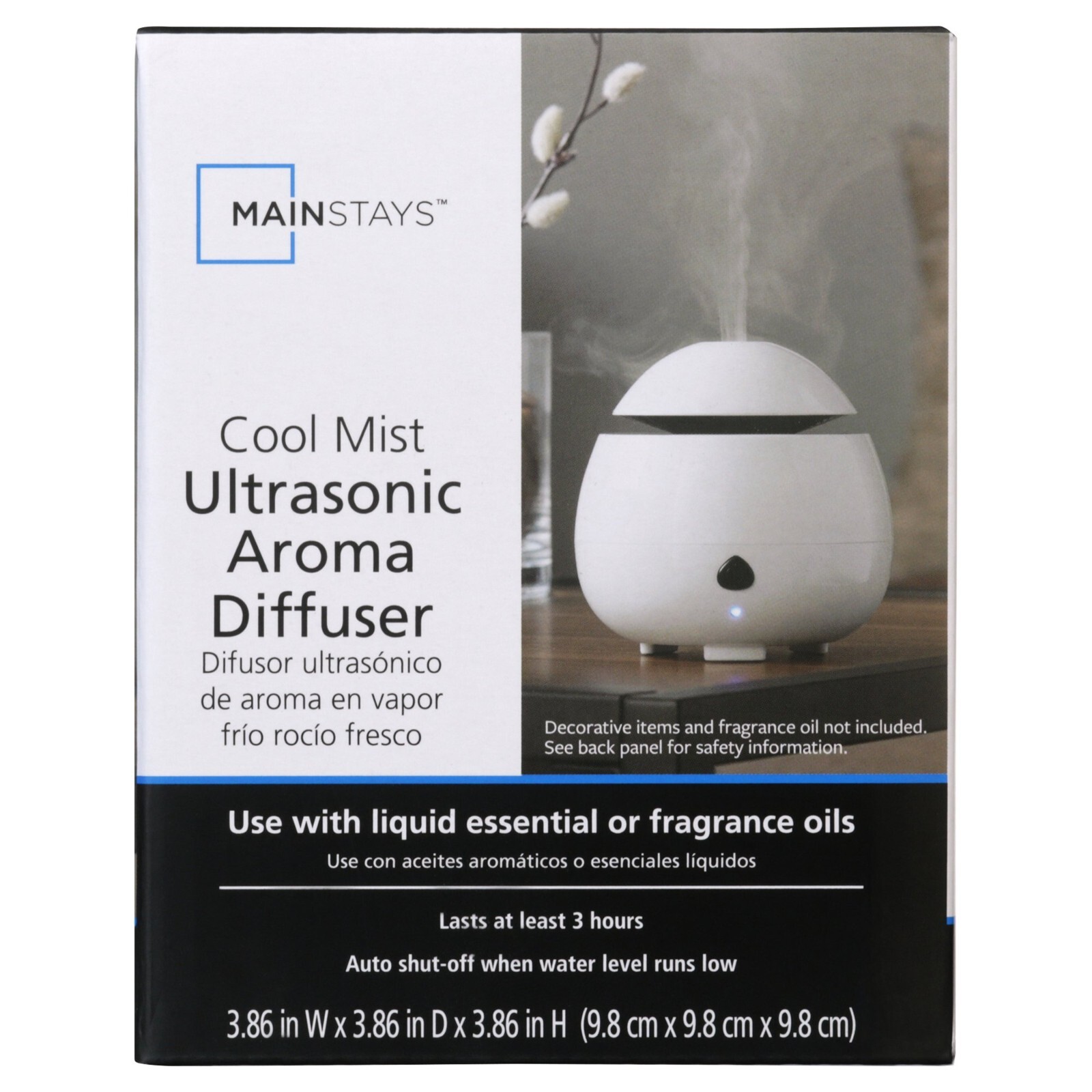 3 Pack Mainstays Cool Mist Ultrasonic Aroma Diffuser Use W/Liquid ...